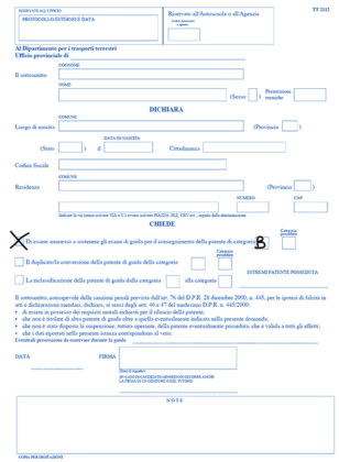 Documenti patente B iscrizione per privatisti e autoscuola | Portale ...
